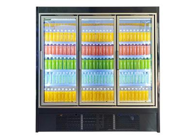 China Vier planken commerciële open koelkast met meerdere glazen koelinstallaties Te koop