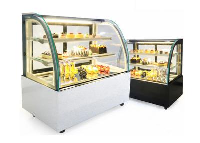 Cina Display di torte in vetro curvo Chiller Commercial Bakery Showcase Counter in vendita