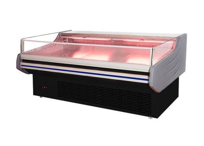 China Commercial Open Glass Fresh Meat Showcase Deep Freezer Dynamic Cooling for sale