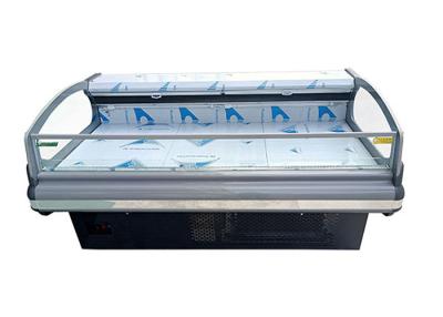 China European Style Glass Front Side Meat Display Freezer With Fan Cooling System for sale