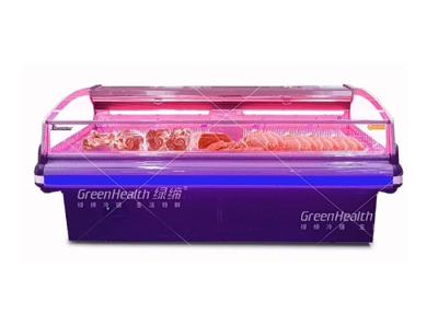 China European Style Glass Front Side Meat Display Freezer With Fan Cooling System for sale