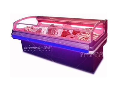 China European Style Glass Front Side Meat Display Freezer With Fan Cooling System for sale