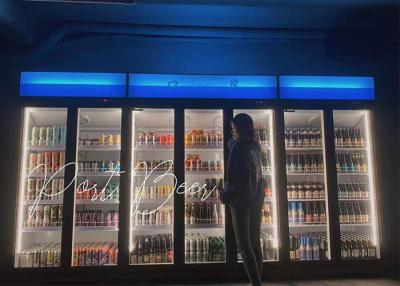 Cina Display di birra verticale commerciale raffreddatore a doppia porta bevande frigorifero in vendita