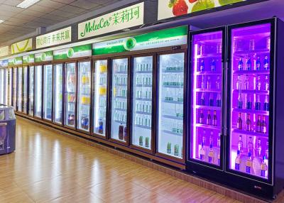 Cina Display di birra verticale commerciale raffreddatore a doppia porta bevande frigorifero in vendita