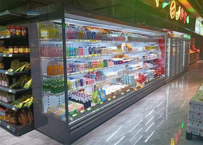 China Pintura de aço Sistema remoto Multideck Open Chiller Bebidas vegetais Display Frigorífico à venda