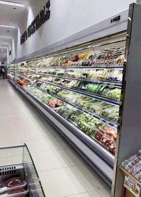 China Frigorífico de bebidas para supermercado com frigorífico aberto de vários andares e com temperatura única à venda