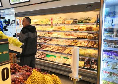 China Frigorífico de bebidas para supermercado com frigorífico aberto de vários andares e com temperatura única à venda