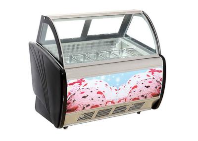 China Supermercado 3 capas congelador de helados interior LED de vidrio de la puerta de visualización congelador en venta