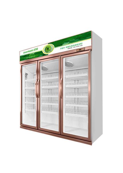 Remuer les portes en verre Champagne boissons vitrine réfrigérateur Pour le supermarché