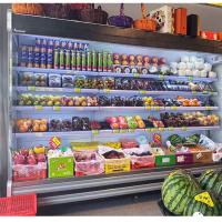 China Height 2 Meter Multideck Open Chiller R404a Customized Color for sale
