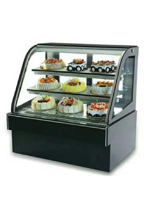 China Commerciële cake display koelkast vitrine glas cake counter 570W Te koop