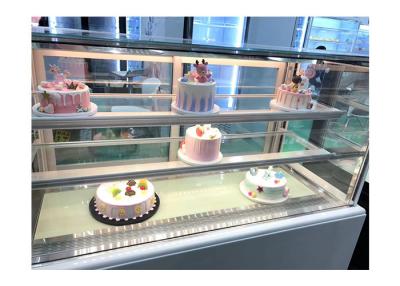 China Commerciële cake display koelkast vitrine glas cake counter 570W Te koop