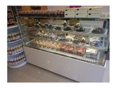 China Commerciële cake display koelkast vitrine glas cake counter 570W Te koop