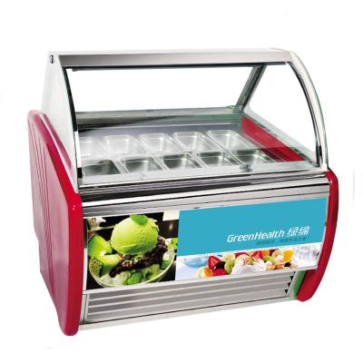 China Commercial Ice Cream Display Freezer Gelato Showcase Storage Freezers With Pans for sale