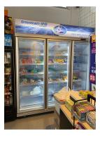 China Variable Frequency Freezer Display Cabinet R404a Multifunctional Glass Door for sale