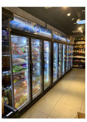 Cina 444L Commercial Display Freezer Multi Glass Door Fridge Multifunzione in vendita