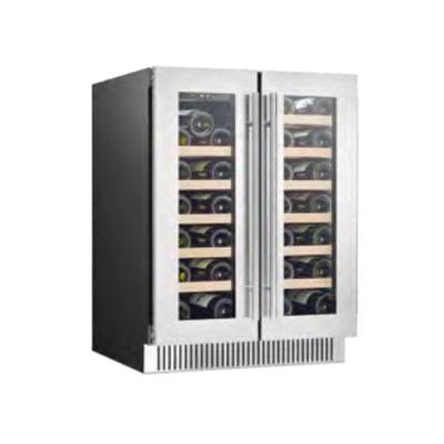 China Space Saving Dual Zone Stainless Steel Fridge Cooler For Wine Beer Storage for sale