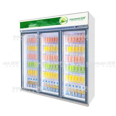 Китай 2087L коммерческий дисплейный морозильник 2 ~ 8 градусов низкий E очищающий стеклянные двери вертикальные напитки инвертор холодильник продается