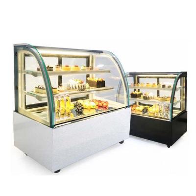Cina Frigorifero per il pasticcio in vetro curvo di qualità professionale Perfetto per panetterie in vendita