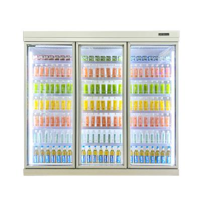 China 2694L Display comercial vertical congelador refrigerador de vitrine de bebidas à venda