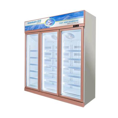China Eco-friendly Upright Glass Door Freezer For Sustainable Food Preservation for sale