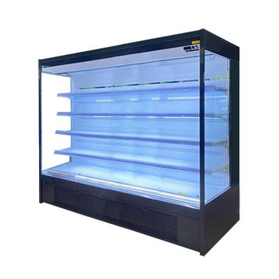 China 2°C-8°C LED Bebidas Frutas Chiller Multideck Open Display Com Cortina Noturna à venda