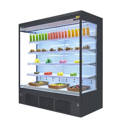 China 2°C-8°C LED Bebidas Frutas Chiller Multideck Open Display Com Cortina Noturna à venda