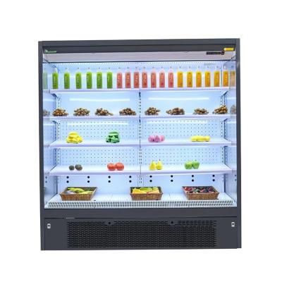 China 2°C-8°C LED Bebidas Frutas Chiller Multideck Open Display Com Cortina Noturna à venda