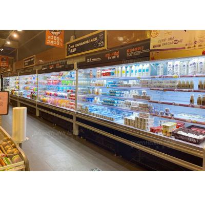China Supermarket Merchandise Open Display Fridge With 4 Shelves 220-110V/50Hz for sale