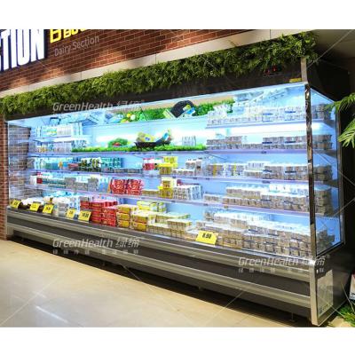 China Supermarket Merchandise Open Display Fridge With 4 Shelves 220-110V/50Hz for sale