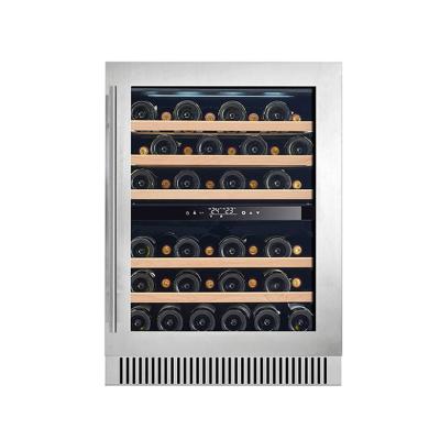 China Air Cooling Bodega Red White Wine Cooler With Steel Wooden Shelves for sale