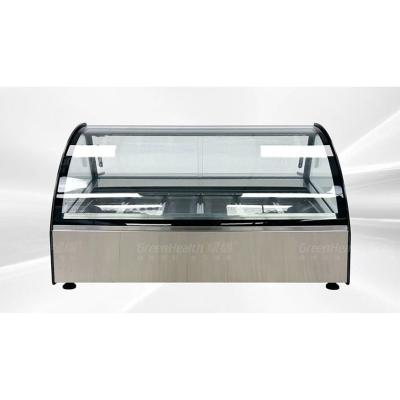 China Stainless Steel Table Top Ice Cream Display Showcase Freezer For Gelato for sale