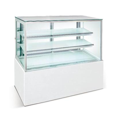 中国 LED 黒白 ガラス デザート ケーキ ディスプレイ フリーザー ダンフォス コンプレッサー 販売のため
