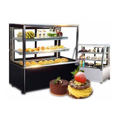 中国 LED 黒白 ガラス デザート ケーキ ディスプレイ フリーザー ダンフォス コンプレッサー 販売のため