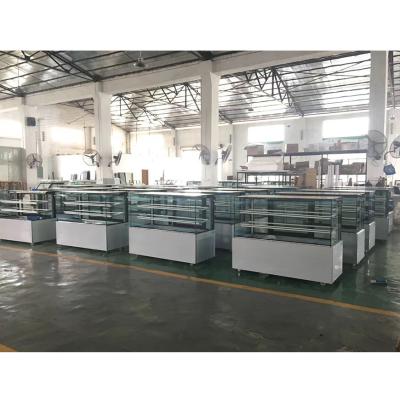 中国 LED 黒白 ガラス デザート ケーキ ディスプレイ フリーザー ダンフォス コンプレッサー 販売のため