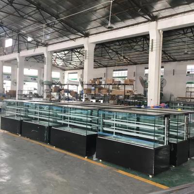 中国 LED 黒白 ガラス デザート ケーキ ディスプレイ フリーザー ダンフォス コンプレッサー 販売のため