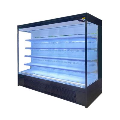 中国 オープンドア 商業用食品級 マルチデッキオープンチラー LED照明 販売のため