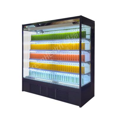 中国 オープンドア 商業用食品級 マルチデッキオープンチラー LED照明 販売のため