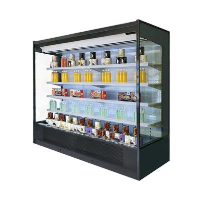 中国 オープンドア 商業用食品級 マルチデッキオープンチラー LED照明 販売のため