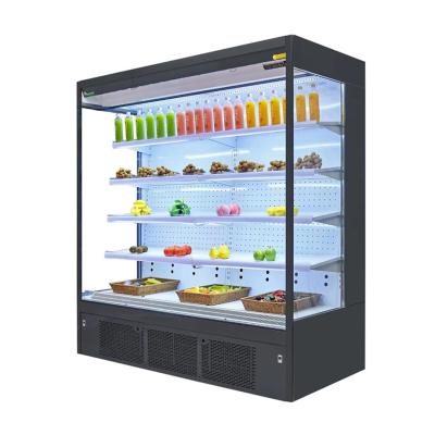 中国 オープンドア 商業用食品級 マルチデッキオープンチラー LED照明 販売のため