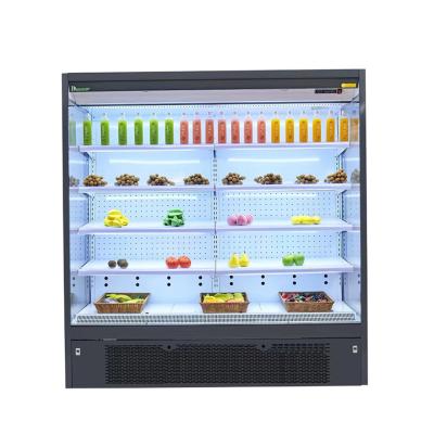 中国 オープンドア 商業用食品級 マルチデッキオープンチラー LED照明 販売のため