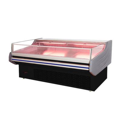 China Large -2~8ºC Mobile Portable Deli Meat Display Refrigerator Open Freezer for sale