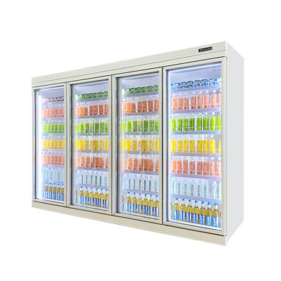 China Commercial Beverage Cooler With Fan Cooling For Supermarket Display for sale
