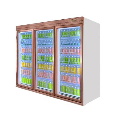 China 5 Layers Adjustable Shelf Glass Door Beverage Chiller with Fan Cooling and Digital Controller for sale