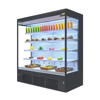China LED Open Front Display Fridge Multideck Chiller With Night Curtain for sale