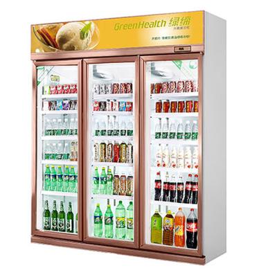 China Premium Commercial Upright Fridge Glass Door Refrigerated Merchandiser Reach-In Refrigerator for sale
