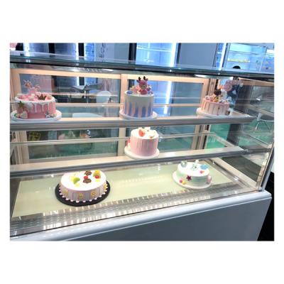 China Tienda de pasteles de vidrio transparente de múltiples capas utiliza almacenamiento pantalla de pastel pantalla congelador en venta