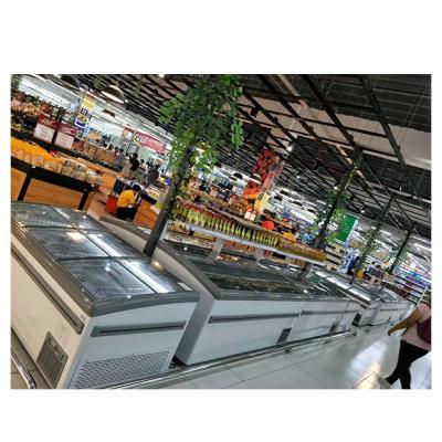 China Commercial Horizontal Freezer / Meatball Storage Display Island Cabinet Freezer for sale