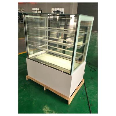 Cina Bianco/Nero angolo retto ripiano a più strati vetro in acciaio inossidabile pasticcio display frigorifero congelatore in vendita