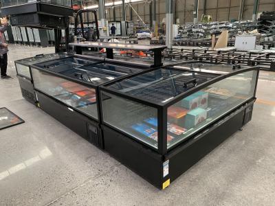 China High-Efficiency Direct-Cooling Commercial Island Freezer | Auto-Defrost Supermarket Display Freezer With LED Lighting for sale